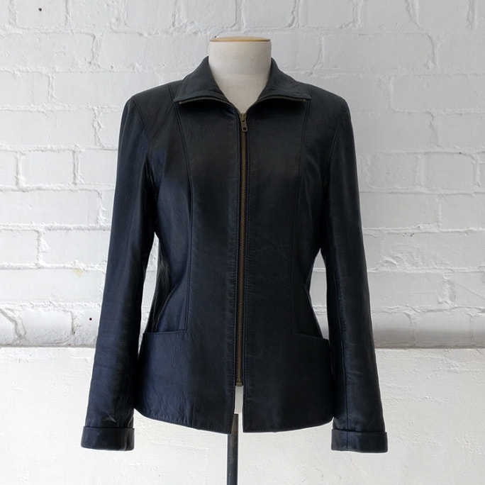 Caroline Moore leather jacket, size 10, $495 NZD